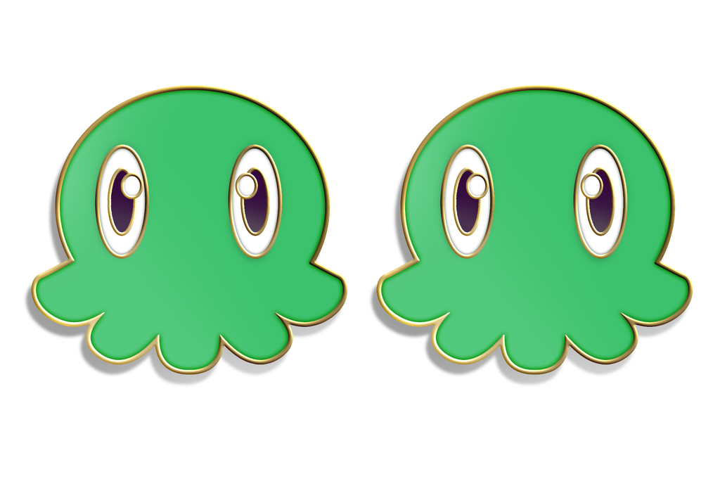 Glow-In-The-Dark C is for Cthulhu Enamel Pin Set